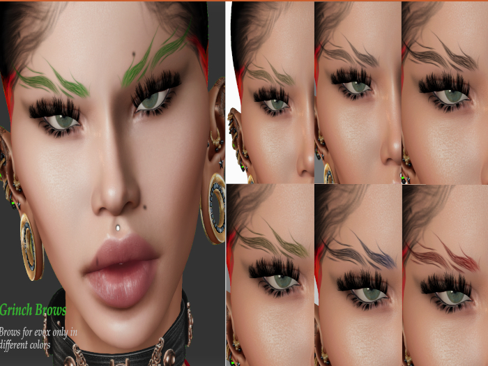 Second Life Marketplace - BellaDonna-Grinch Brows Evox* FATPACK Second Life Marketplace - BellaDonna-Grinch Brows Evox* FATPACK